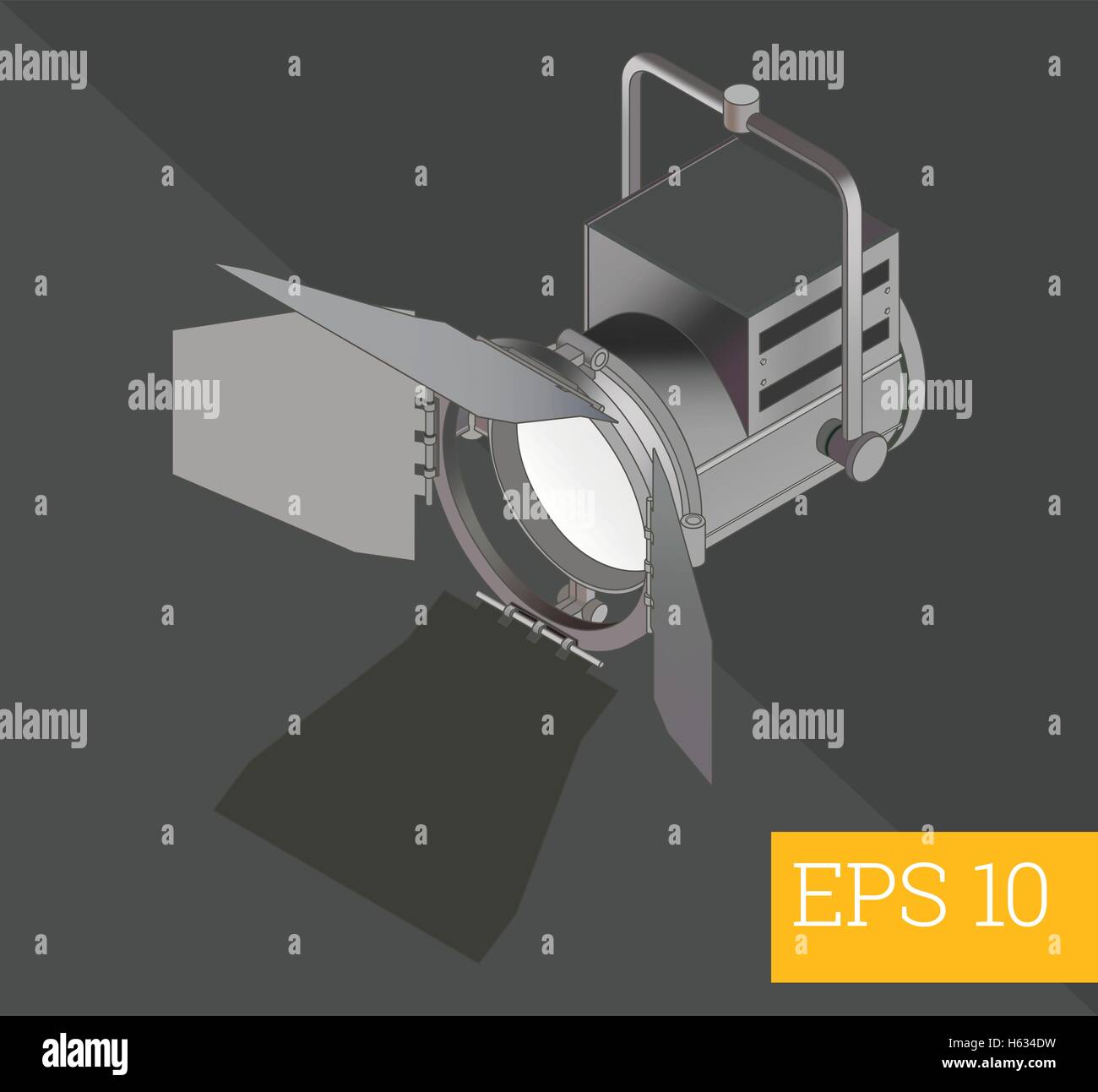 strobe flashlight isometric vector illustration Stock Vector Image ...