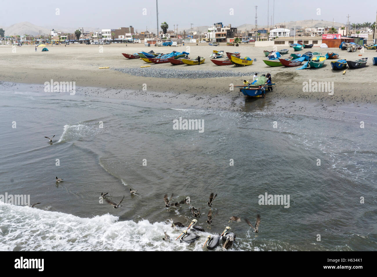 Fishing port in Cerro Azul, Lima, Peru Stock Photo - Alamy