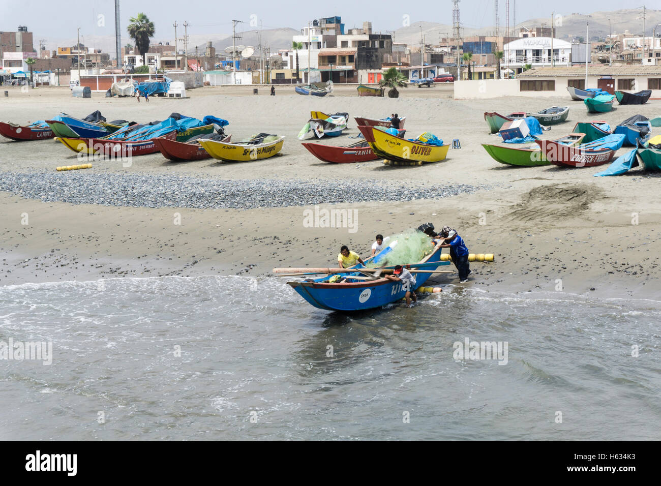 Fishing port in Cerro Azul, Lima, Peru Stock Photo - Alamy