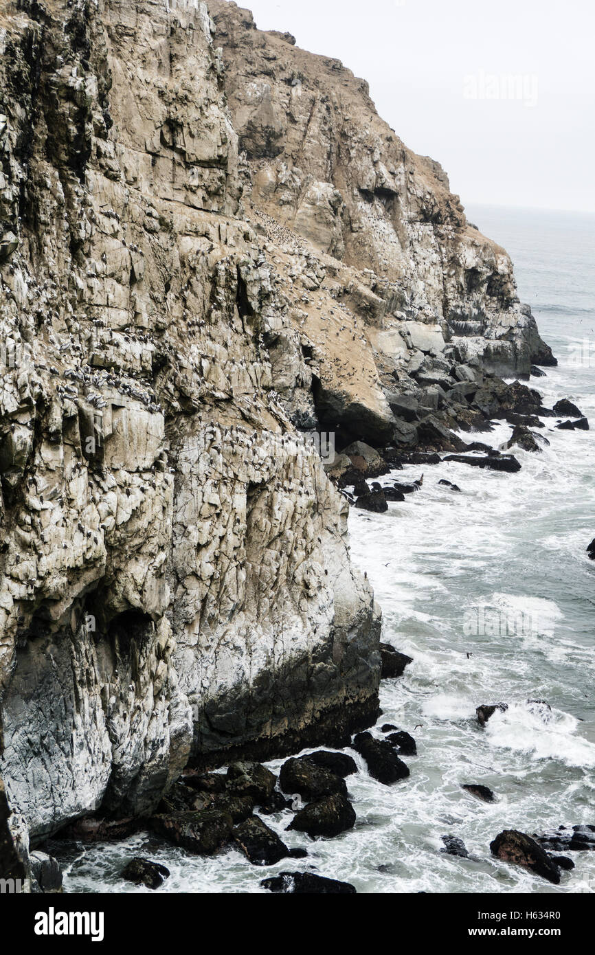 Cliffs in Cerro Azul. Pacific Ocean. Peru Stock Photo - Alamy
