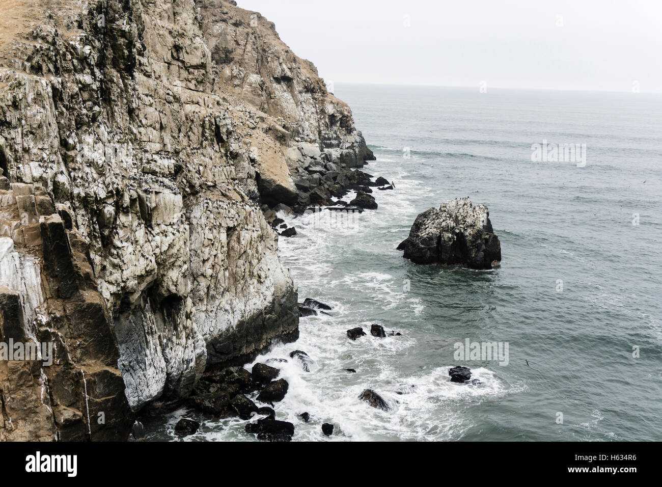 Cliffs in Cerro Azul. Pacific Ocean. Peru Stock Photo - Alamy
