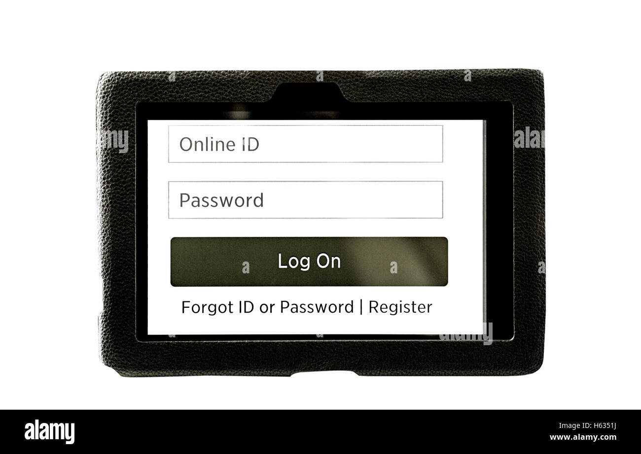 Computer screen login id Cut Out Stock Images & Pictures - Alamy