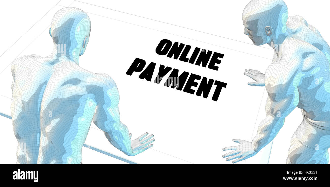 Online Payment Discussion and Business Meeting Concept Art Stock Photo ...