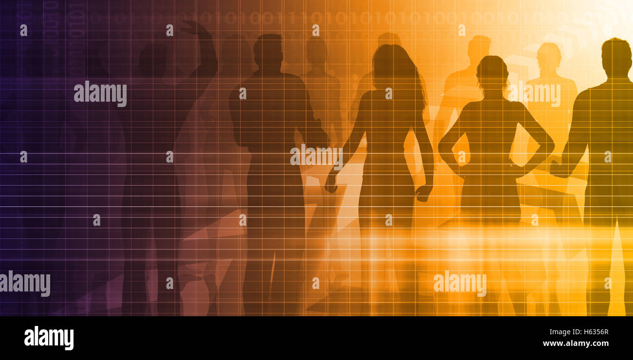 Career Development with Silhouette Background as Art Stock Photo - Alamy