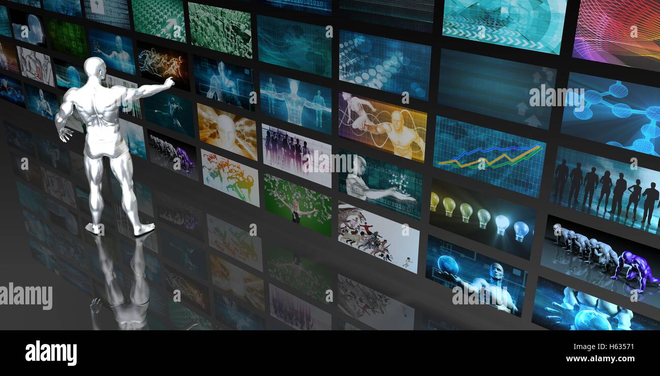 Digital Data Management and Content Aggregation Concept Stock Photo - Alamy