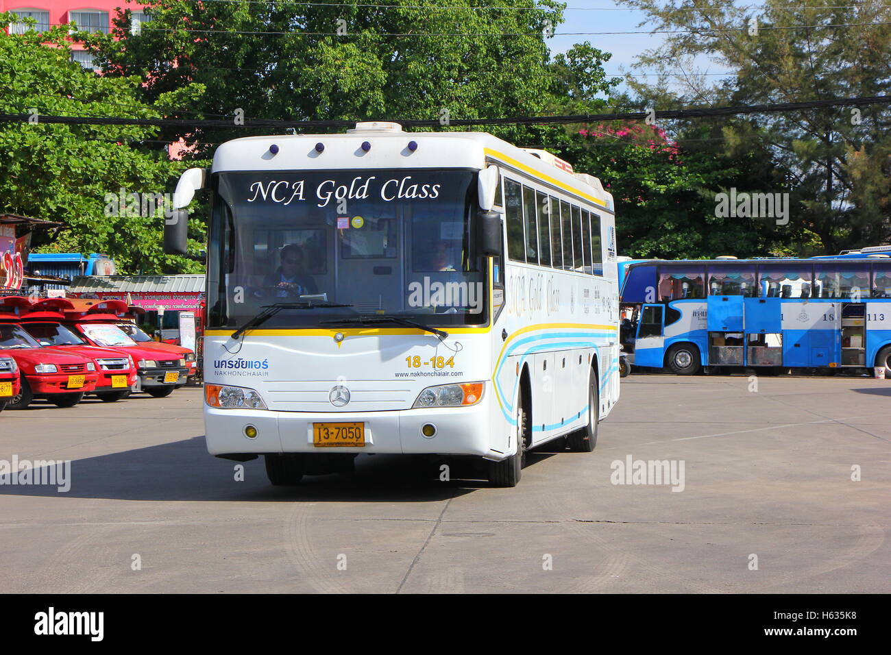 CHIANGMAI, THAILAND -MAY 13 2014: Mercedes benz bus of Nakhonchai air ...