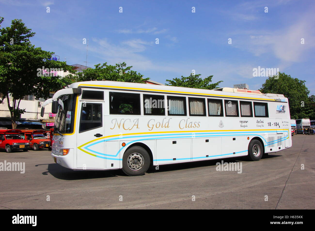 CHIANGMAI, THAILAND -MAY 13 2014: Mercedes benz bus of Nakhonchai air ...