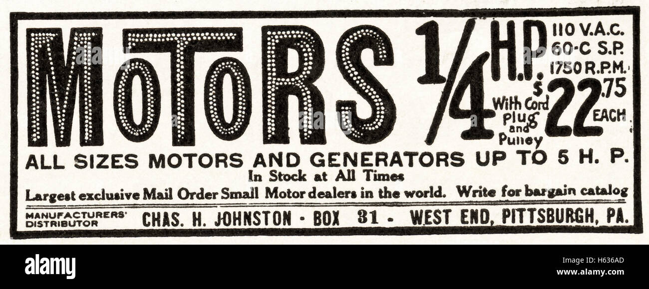 1920s advertisement advert from original old vintage American magazine ...