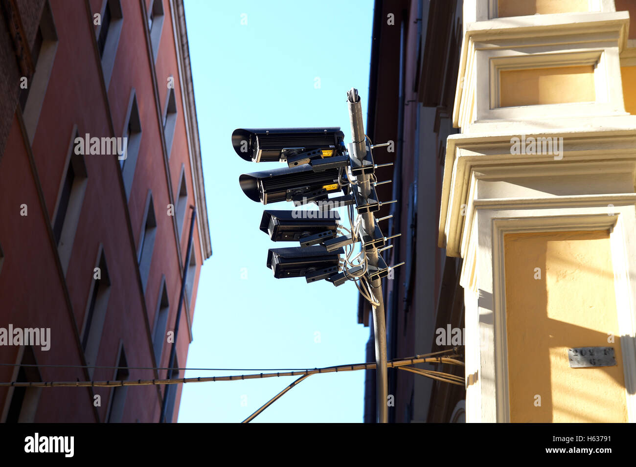 security camera on the street Stock Photo - Alamy