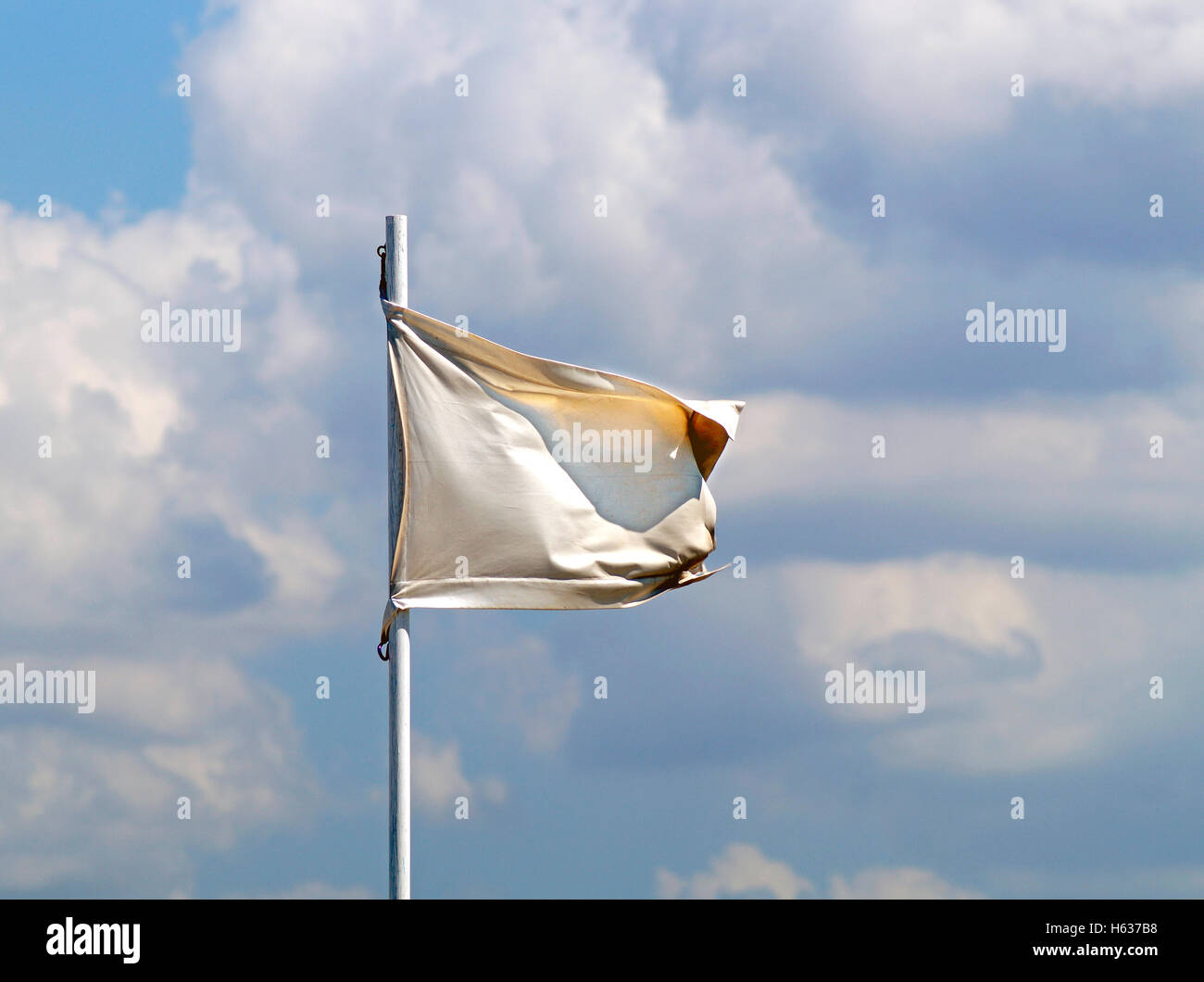 Blank white flag hi-res stock photography and images - Alamy