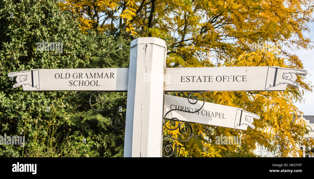 Traditional finger signs in Dulwich Village, Dulwich, Southwark, London ...