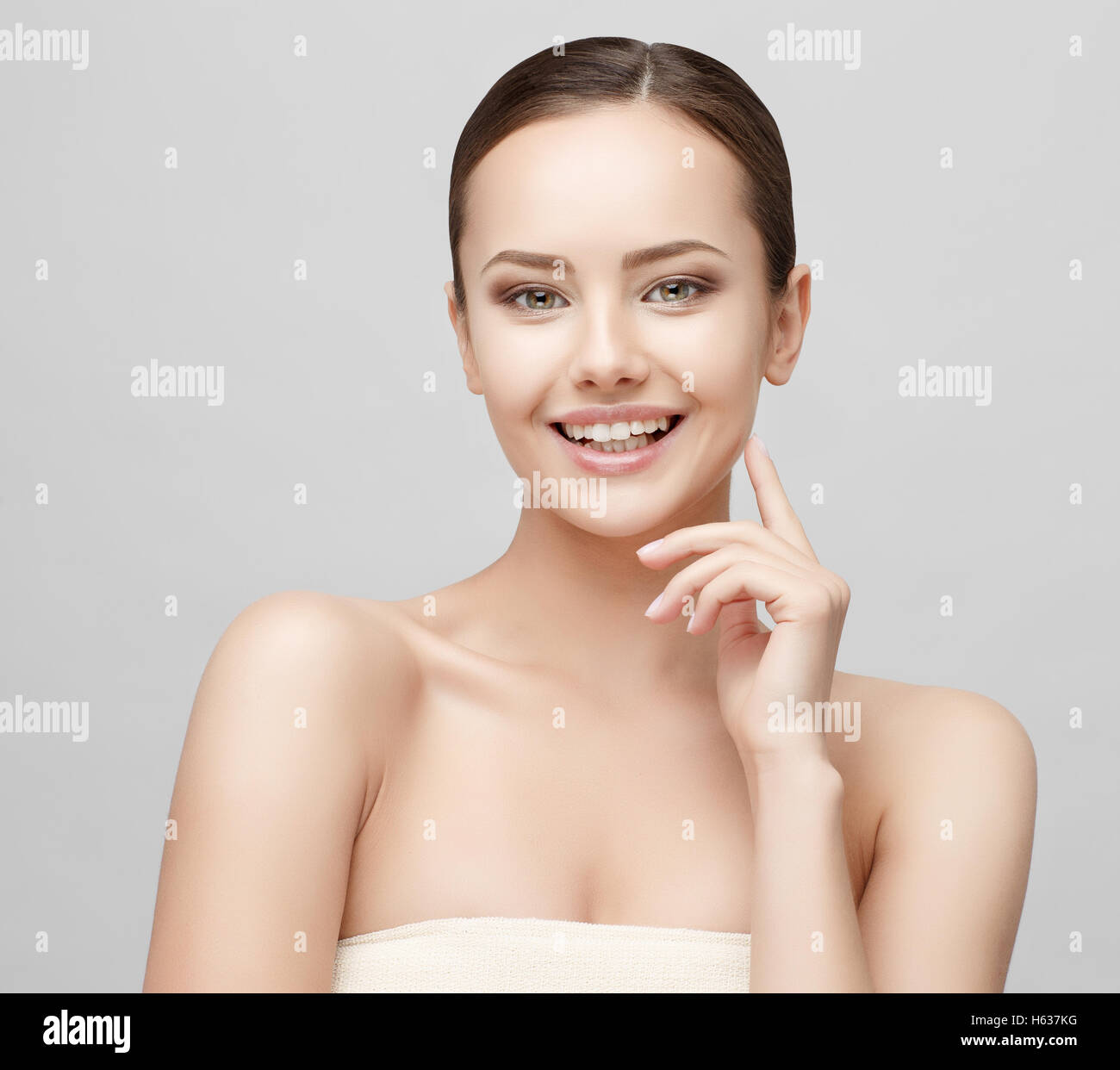 Beautiful Woman with Clean Fresh Skin Stock Photo - Alamy