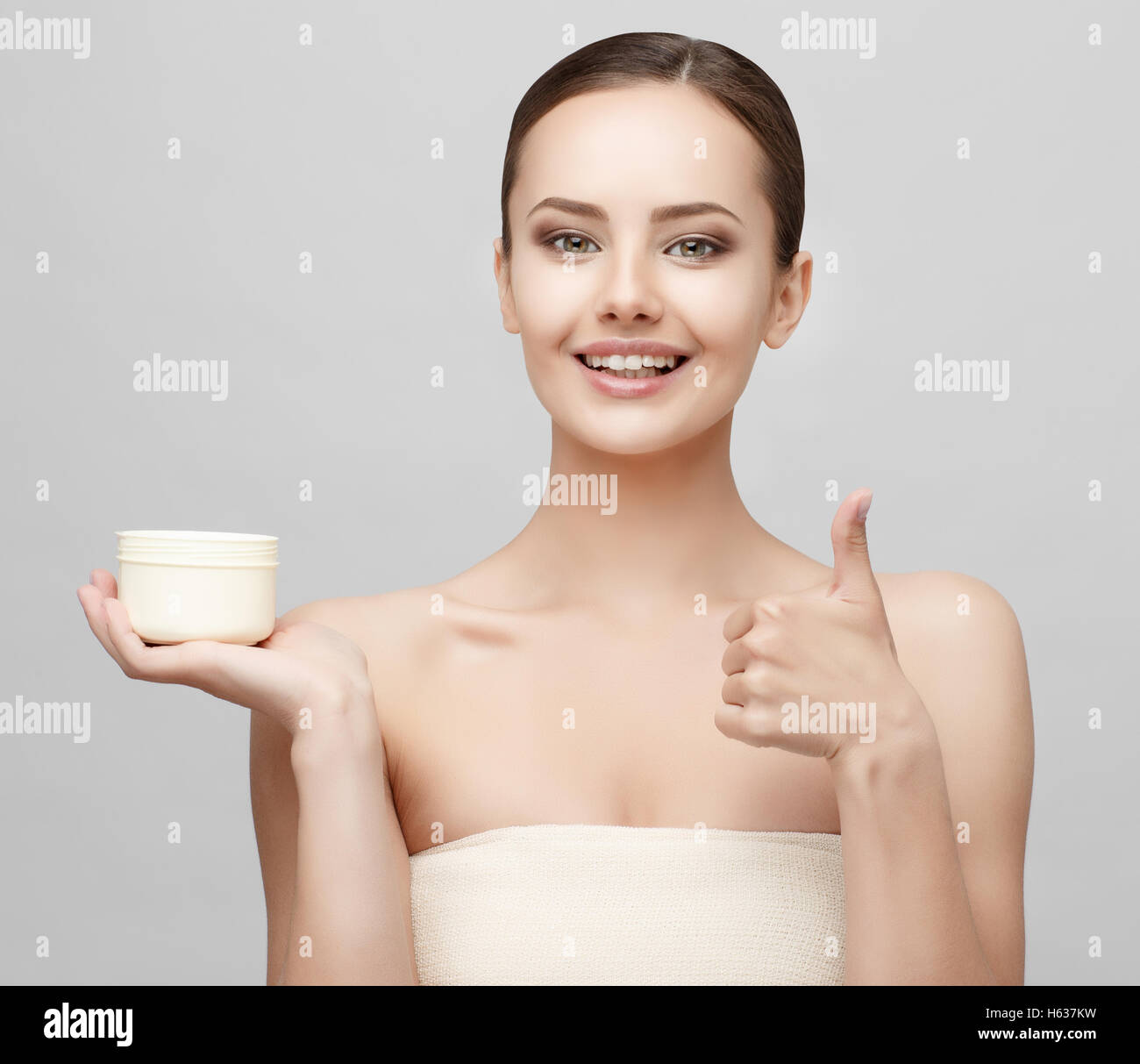 Beautiful Woman with Clean Fresh Skin Stock Photo - Alamy