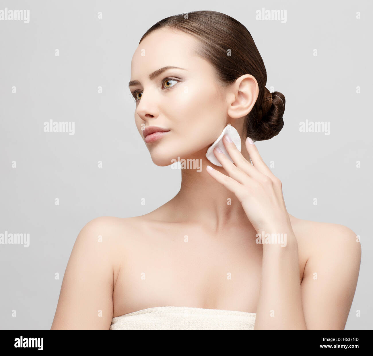 Beautiful Woman with Clean Fresh Skin Stock Photo - Alamy