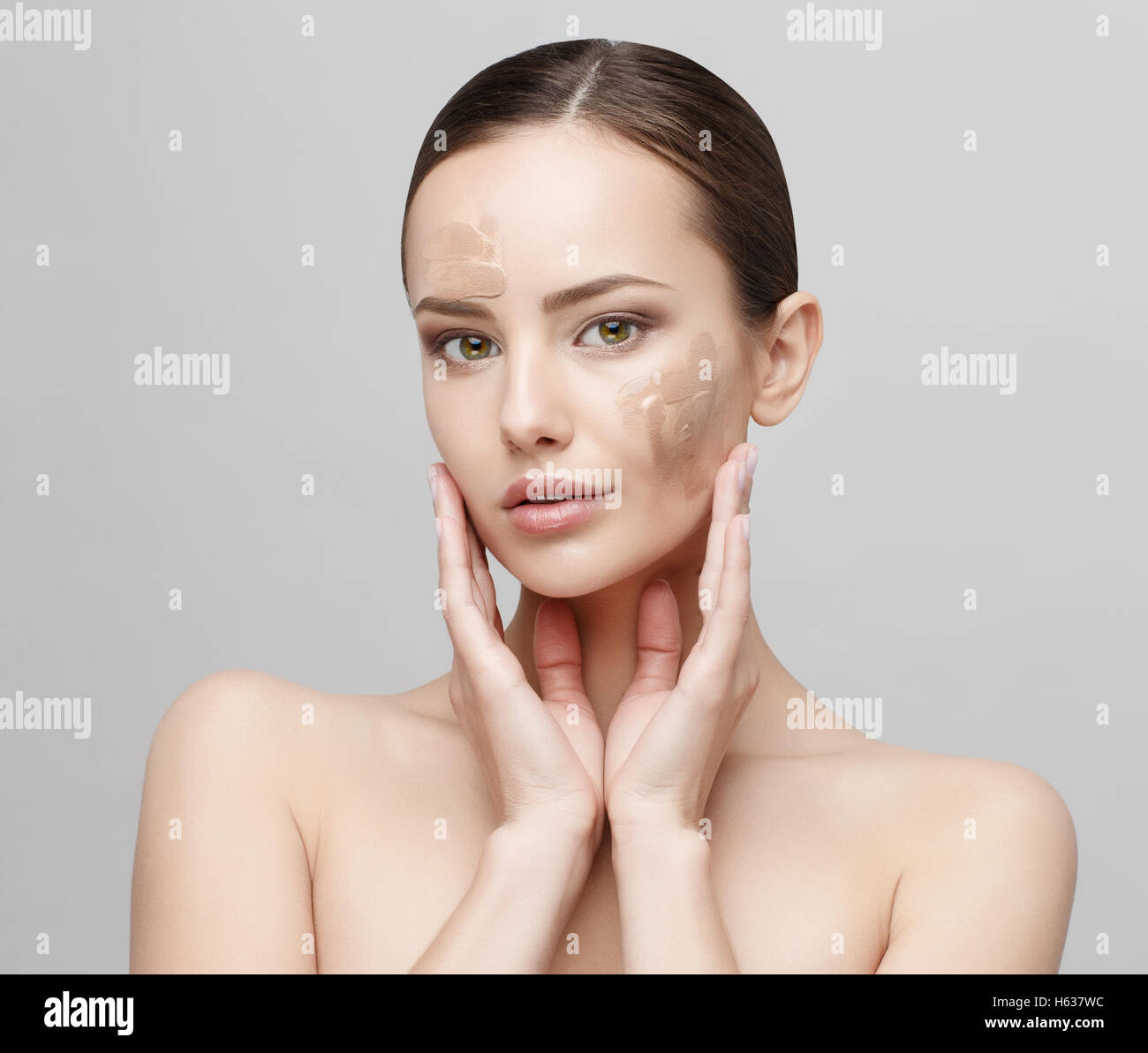 Beautiful Woman with Clean Fresh Skin Stock Photo - Alamy