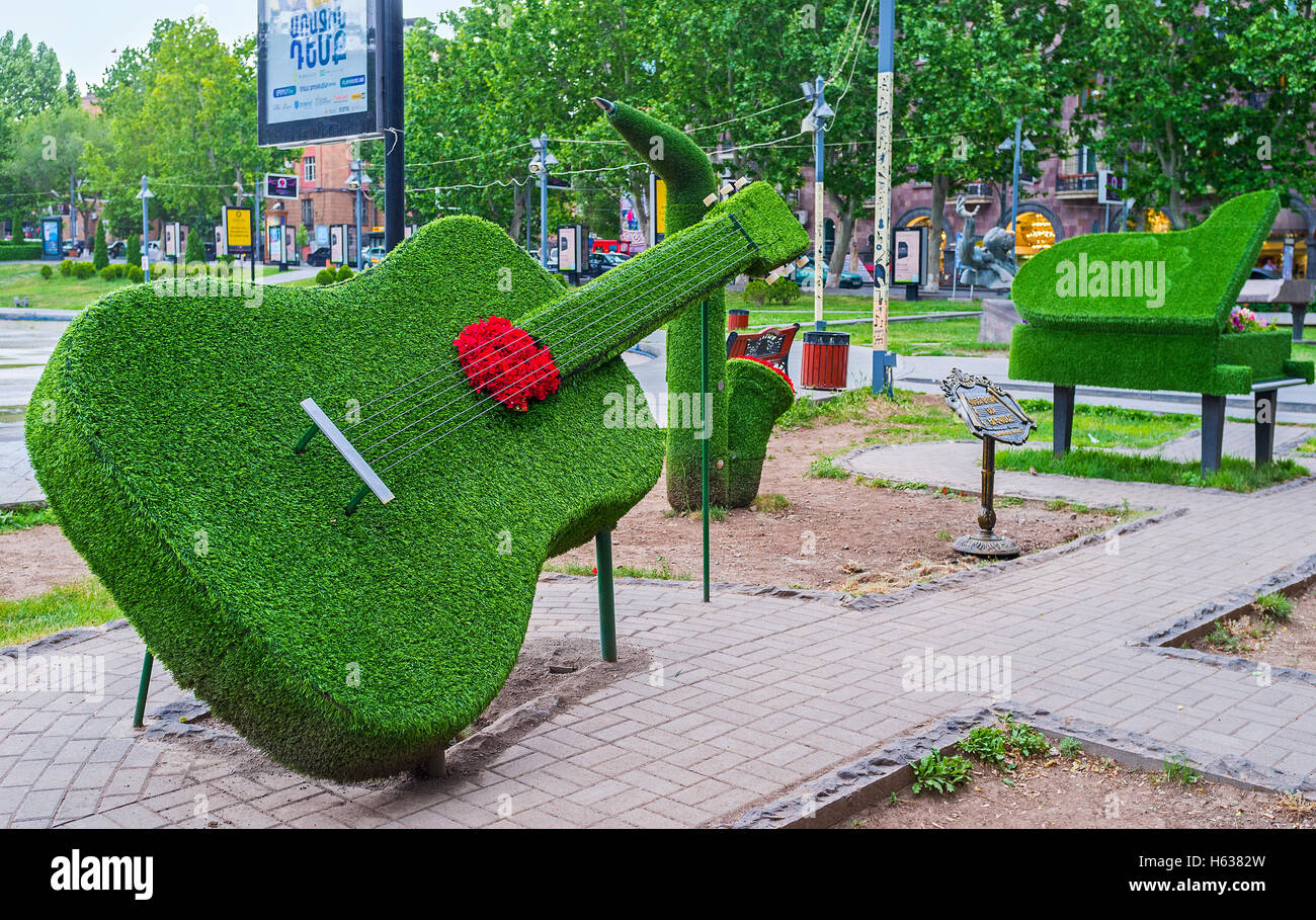 The park next to the Opera Theater decorated with installation of ...