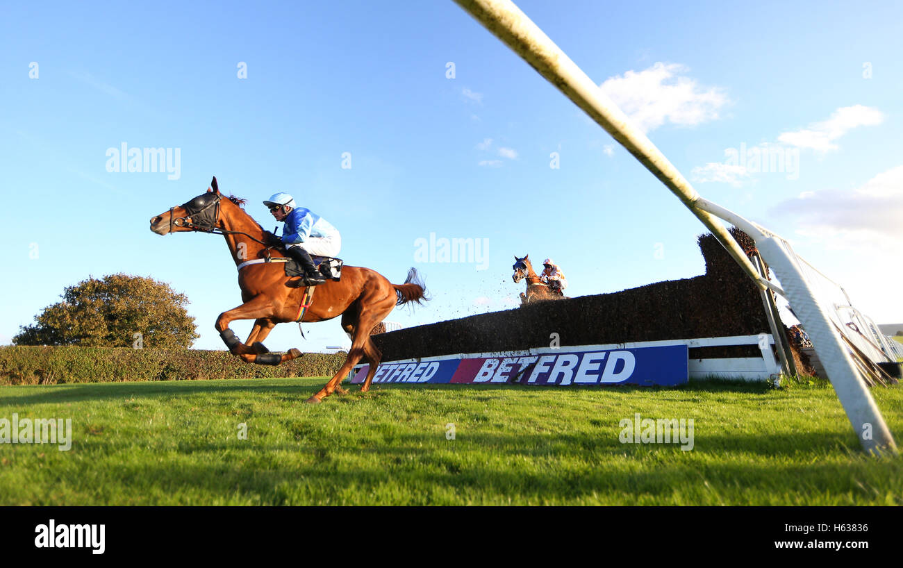 Children riding Shetland Ponies before a race at Plumpton Racecourse ...