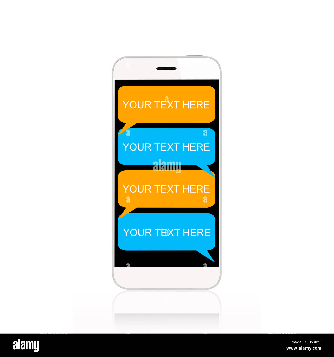 Mobile phone message screen Stock Photo - Alamy