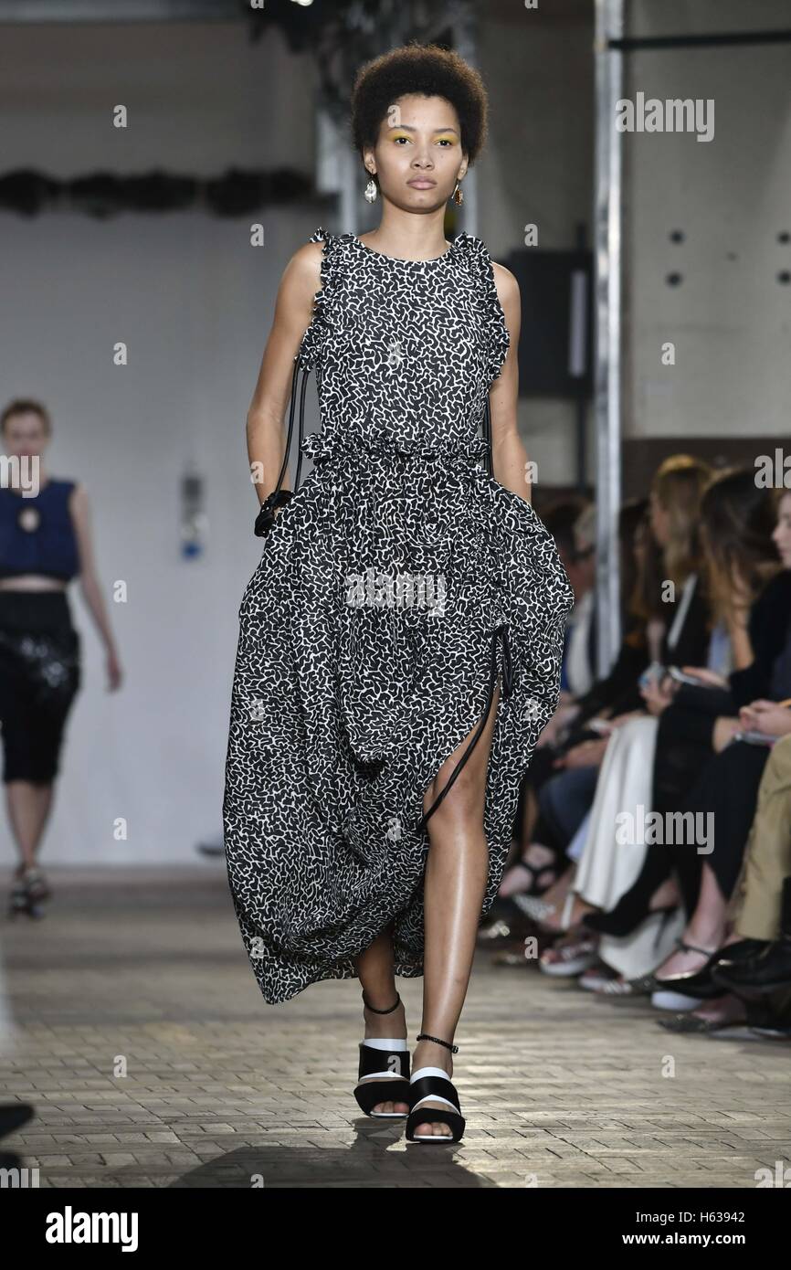 Models on the catwalk at the Sportmax show during Milan Fashion Week in ...