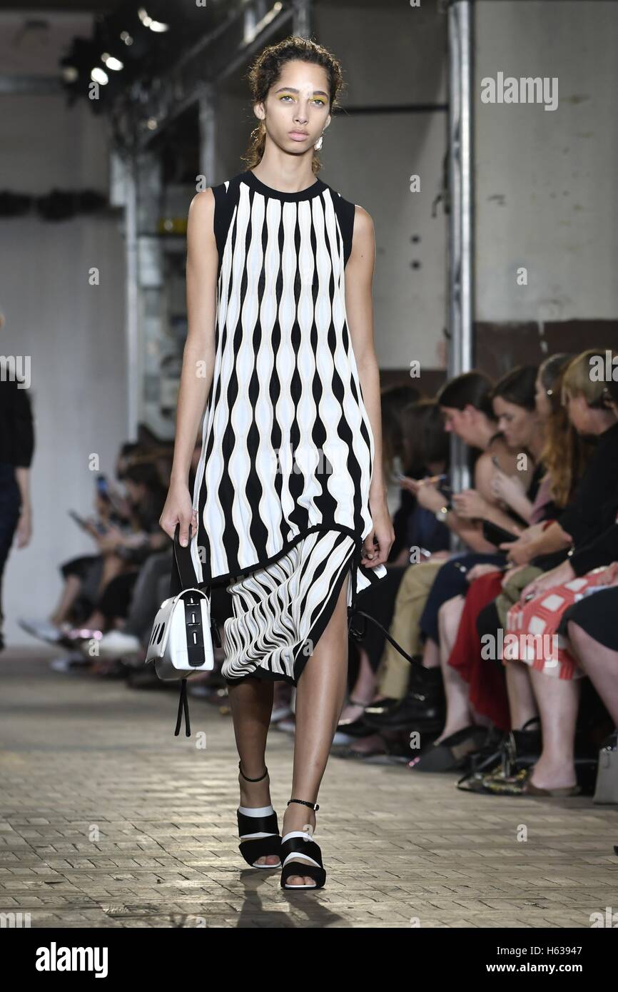 Models on the catwalk at the Sportmax show during Milan Fashion Week in ...