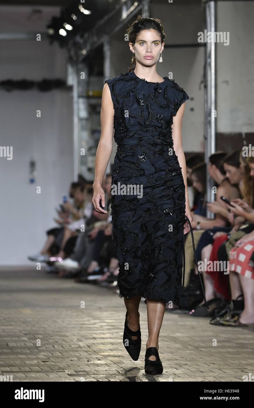 Models on the catwalk at the Sportmax show during Milan Fashion Week in ...