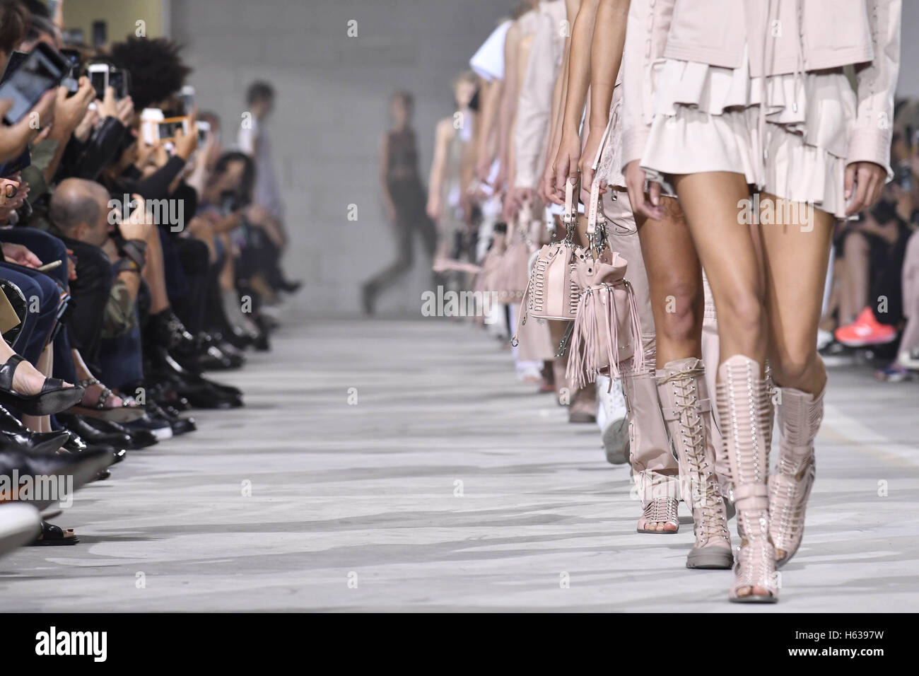 Models on the catwalk at the Diesel Black Gold show during Milan ...