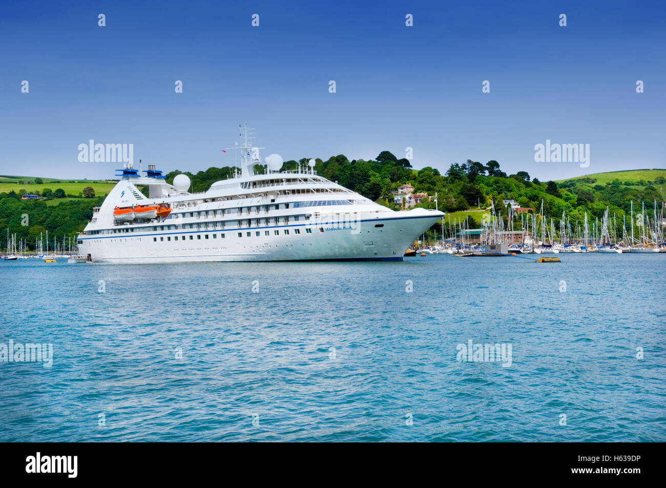 The Luxury Cruise Ship Seaborne Pride in Dartmouth, Devon UK Stock ...