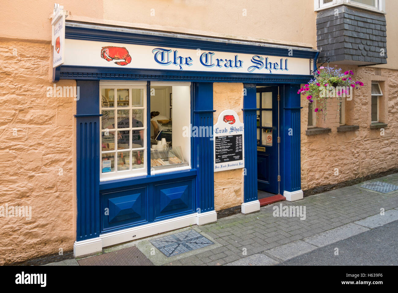 The Crab Shell seafood sandwich shop Dartmouth Devon UK Stock Photo - Alamy