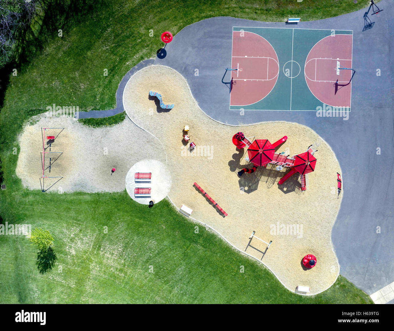 Playground aerial hi-res stock photography and images - Alamy