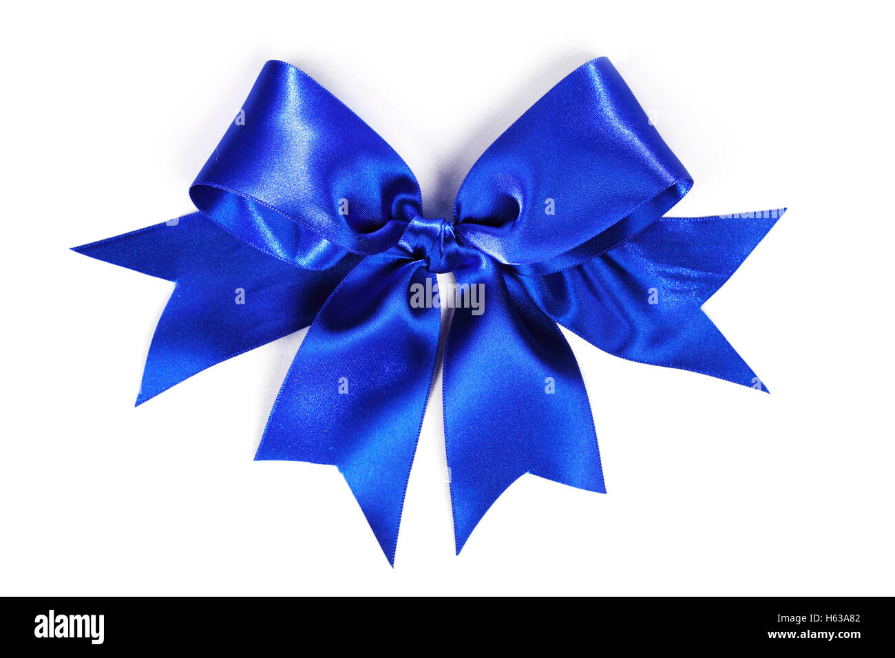Shiny blue silk ribbon Cut Out Stock Images & Pictures - Alamy