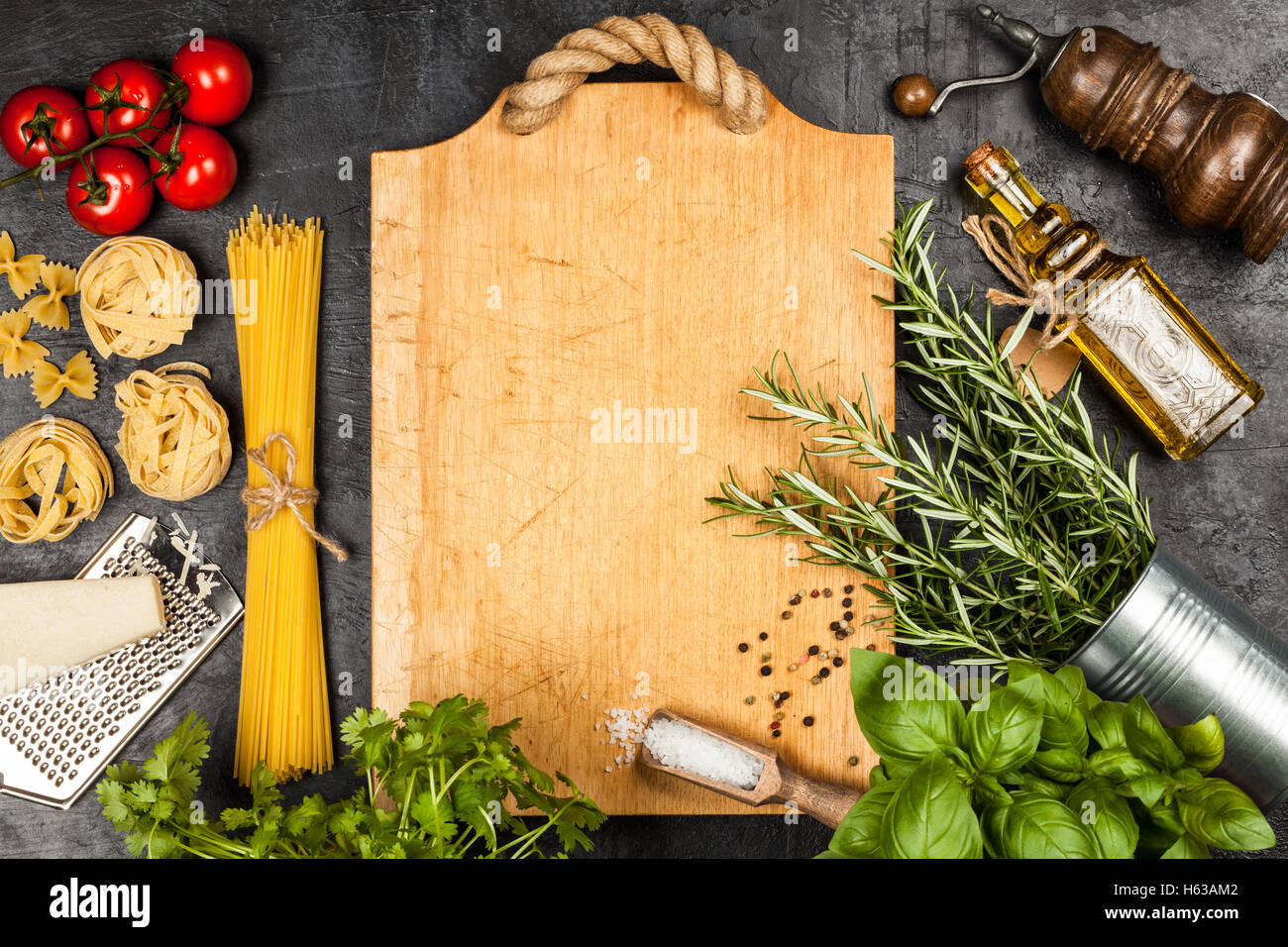 Italian food ingredients Stock Photo - Alamy