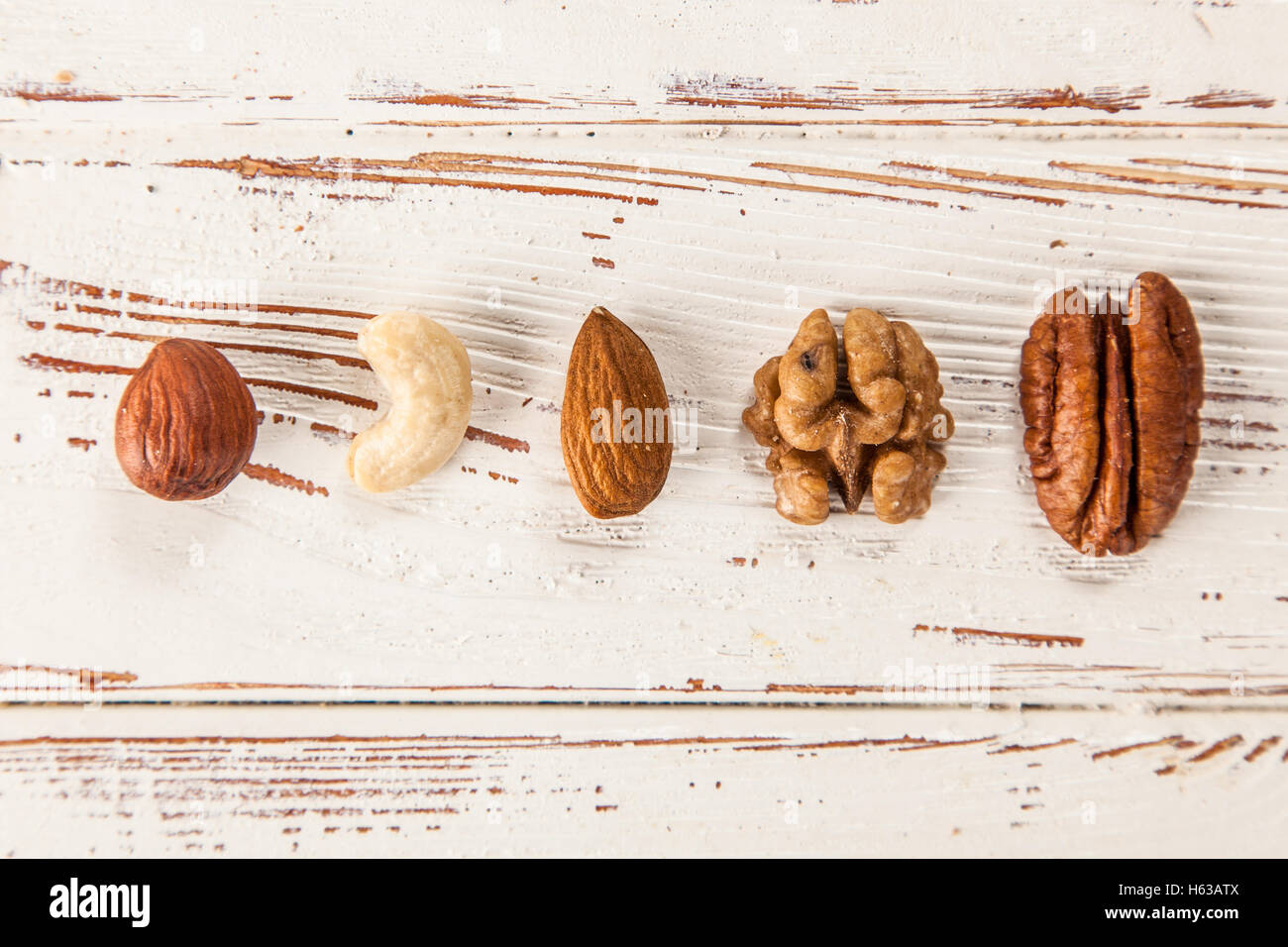 Mix of different nuts closeup photo Stock Photo - Alamy