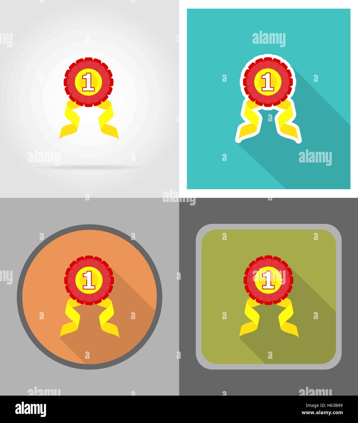 first sign flat icons vector illustration isolated on background Stock ...