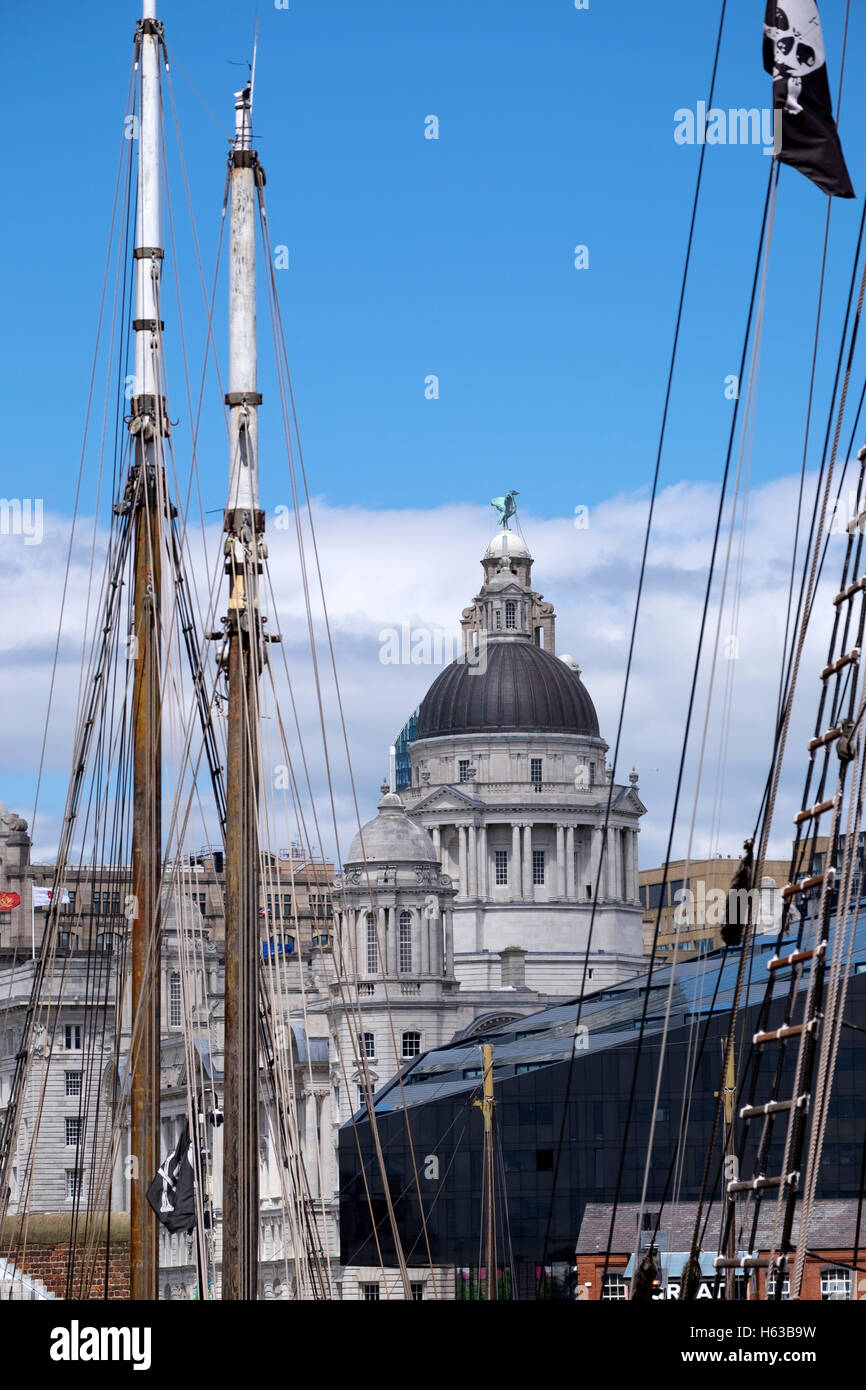 Liverpool Pier Head Albert Dock Packed with Tourists Summer Stock Photo ...