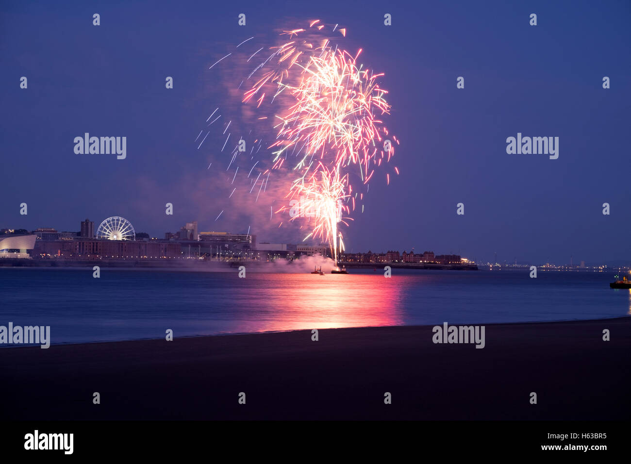 Liverpool Pier HEad Fireworks Night Stock Photo - Alamy