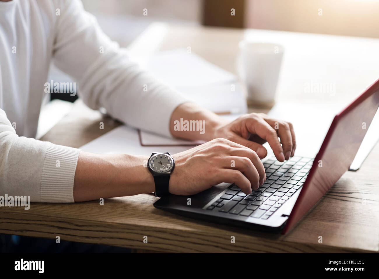Computer typing document paper hi-res stock photography and images - Alamy