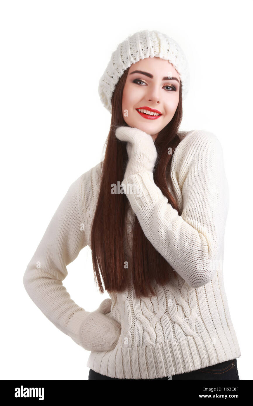 Teenage girl wearing hat gloves hi-res stock photography and images - Alamy