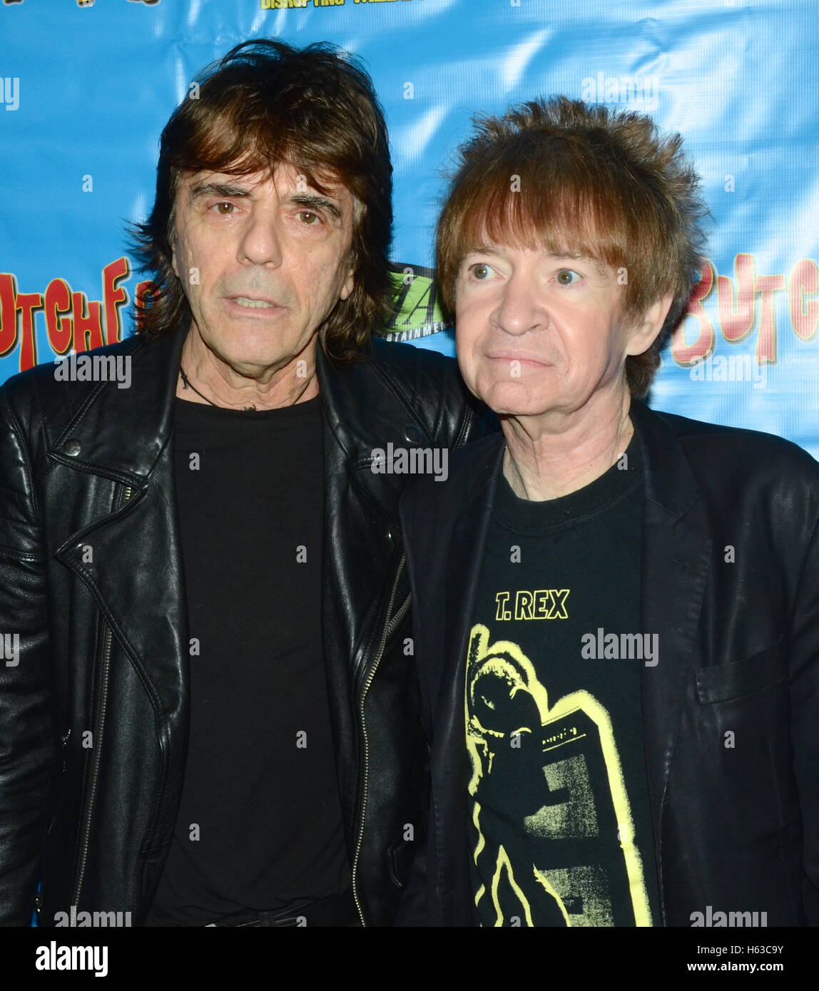 Frank Infante and Rodney Bingenheimer arrives at the "BC Butcher" World ...