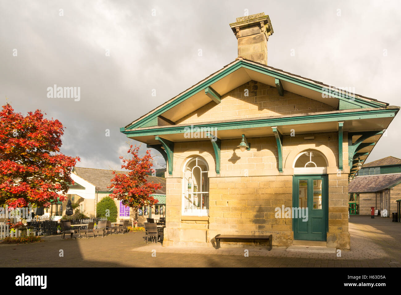 The grade II listed old railway station building at Rowsley in the ...