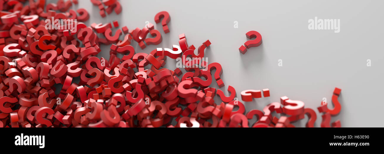 Infinite question marks, original 3d illustration Stock Photo - Alamy