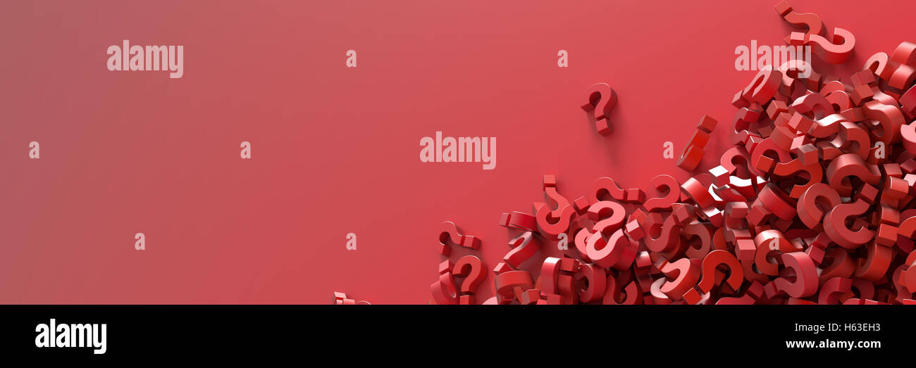 Infinite question marks, original 3d illustration Stock Photo - Alamy