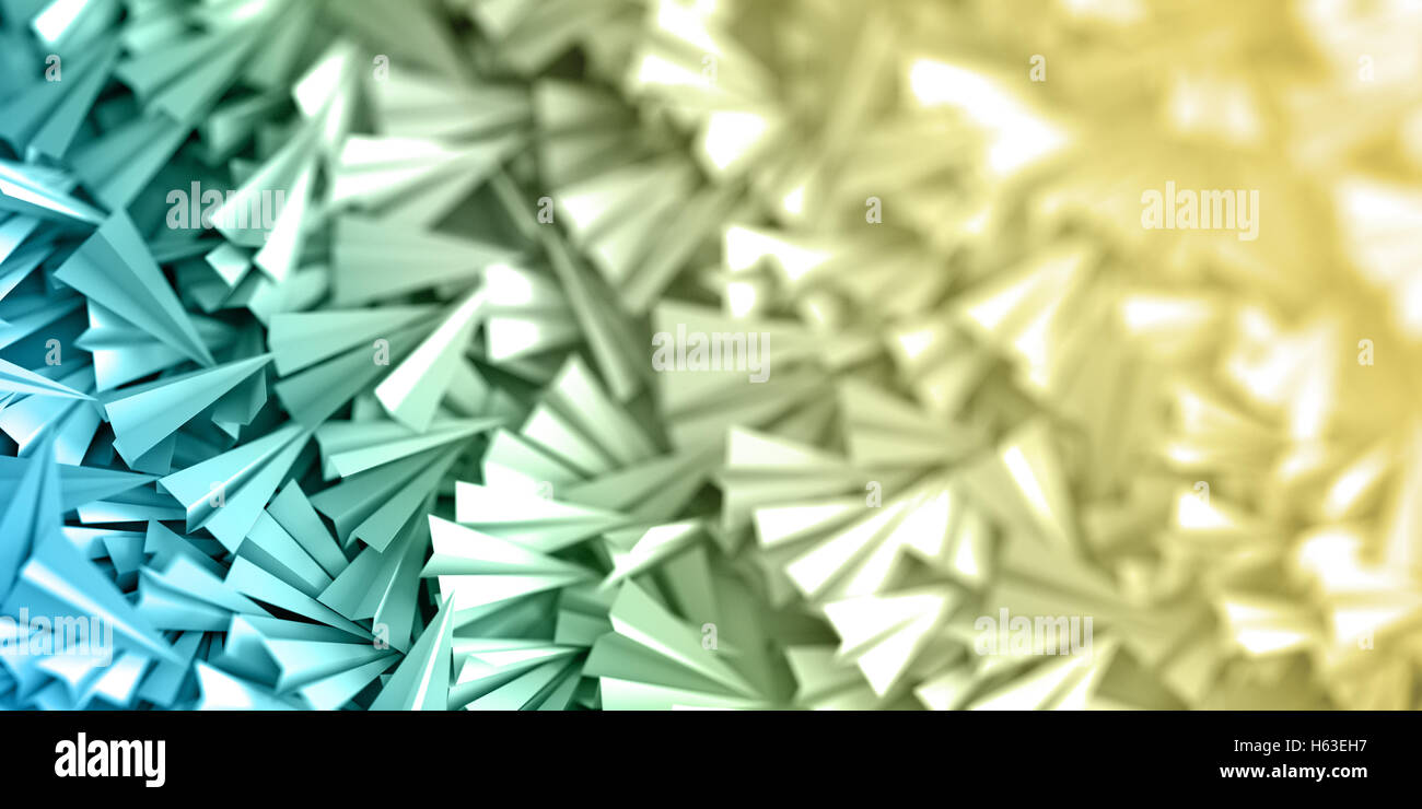 Infinite paper planes three dimensional rendering, original ...