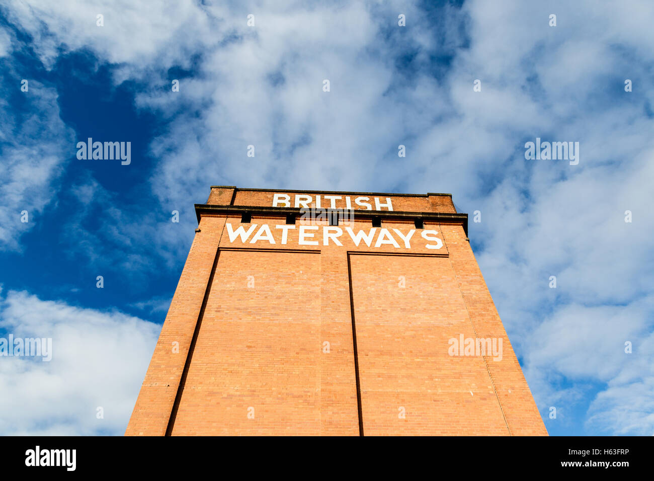 Signage of the British Waterways building. In Nottingham, England Stock ...