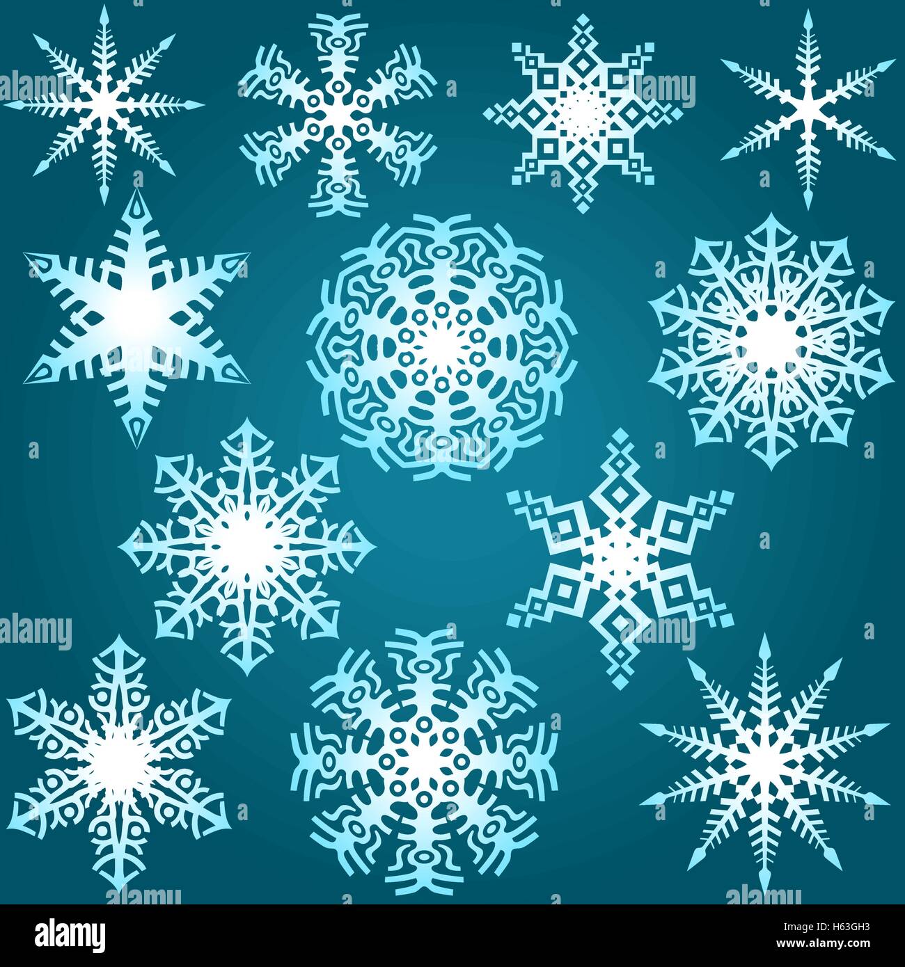 Winter Snowflake Set Stock Vector Image & Art - Alamy