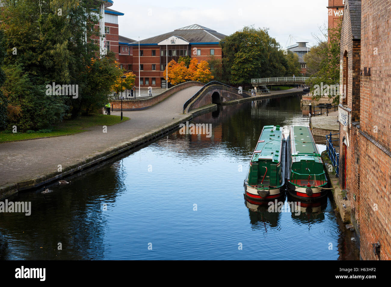 Nottingham canal, with the Magistrates court and Family And Youth court ...