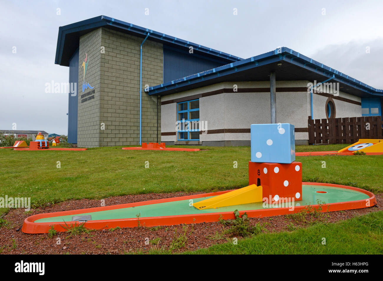 Brae leisure centre in the north of the Shetland islands Stock Photo ...