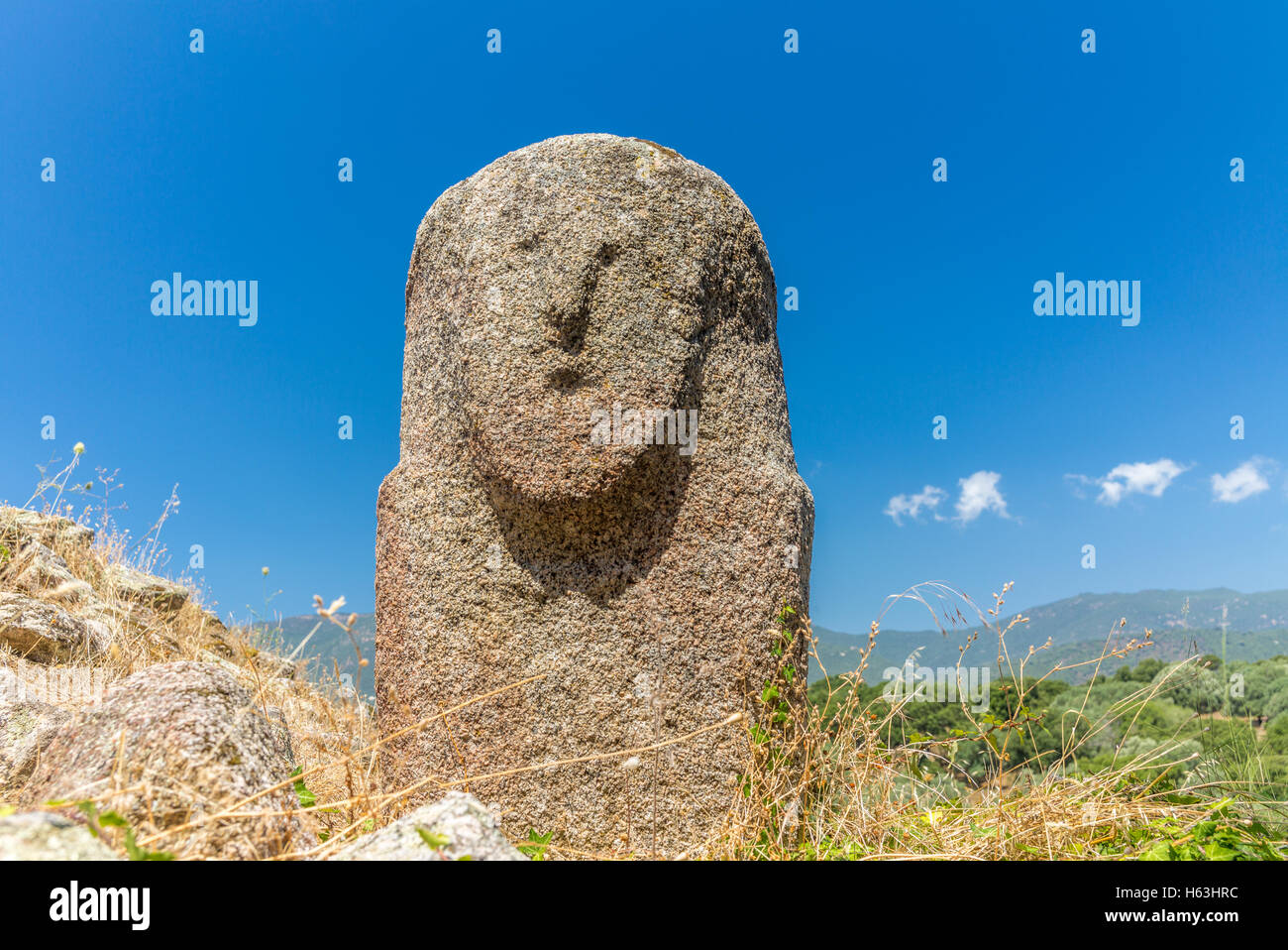 Amazing prehistoric statues in the Corsica hills - 1 Stock Photo - Alamy