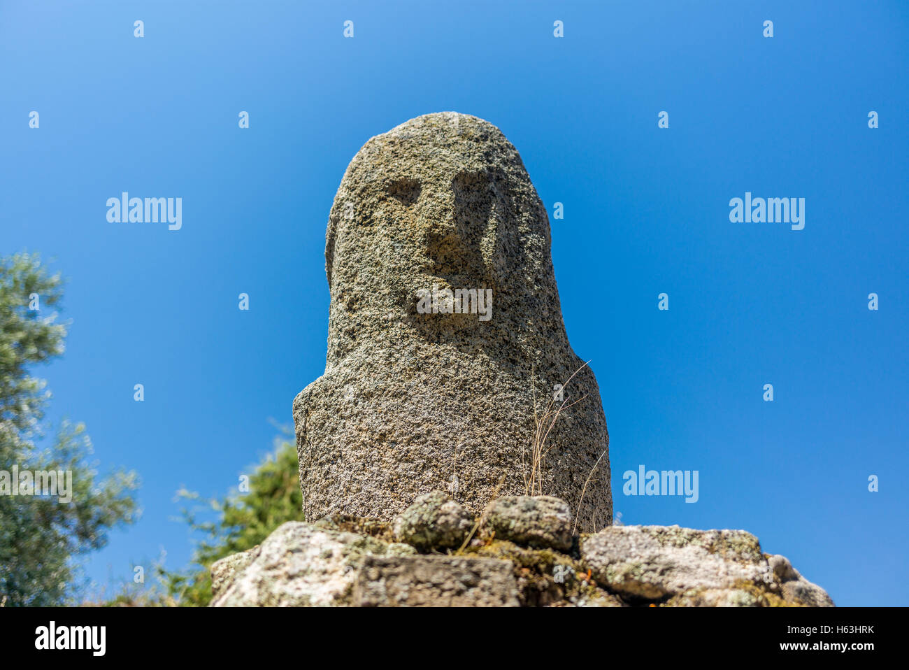 Amazing prehistoric statues in the Corsica hills - 2 Stock Photo - Alamy