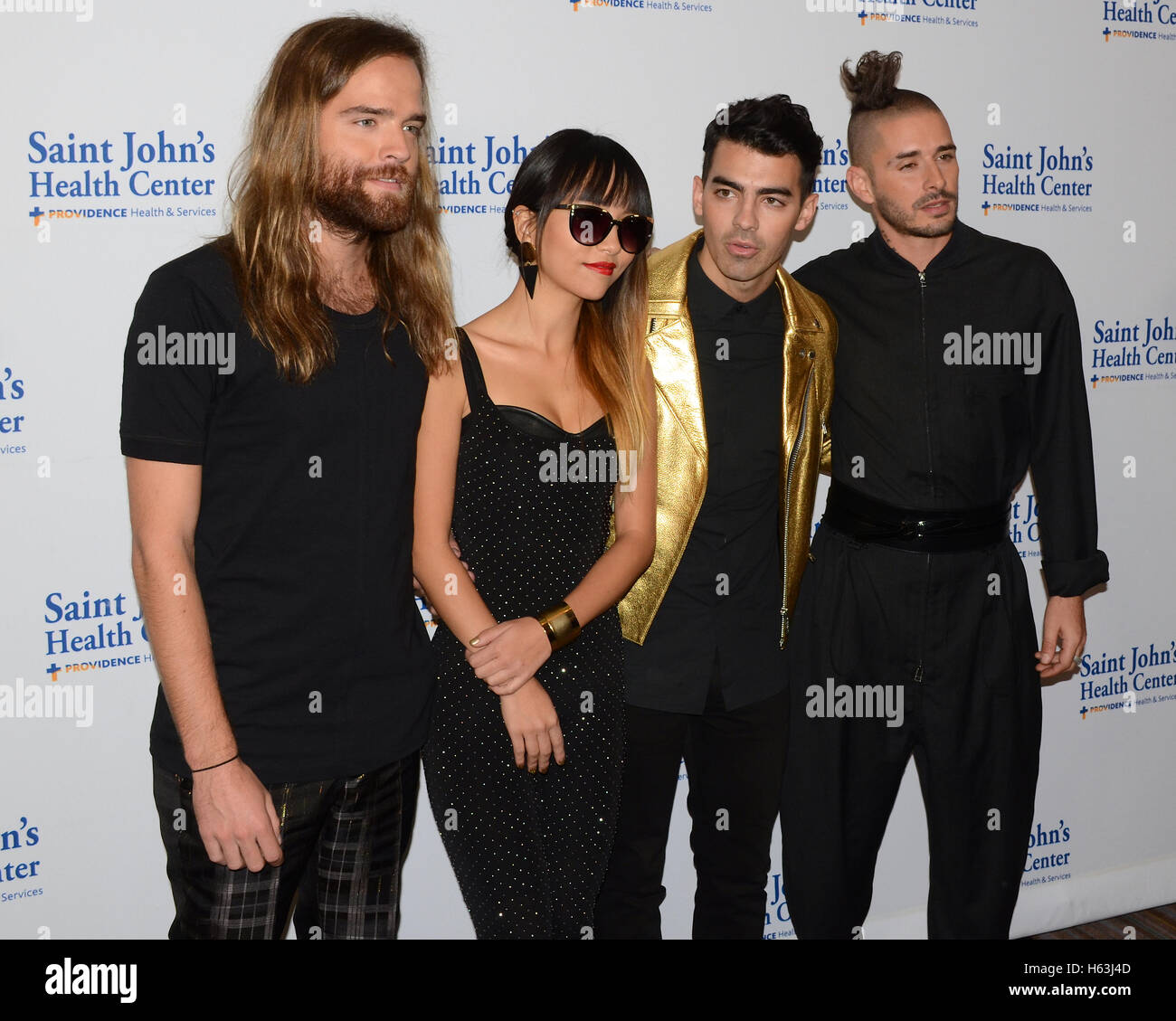 Jack Lawless, Joe Jonas, JinJoo Lee and Cole Whittle of "DNCE" attends ...