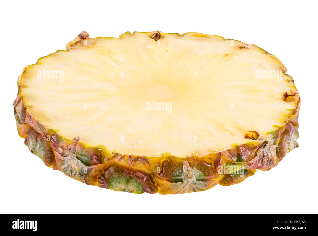 Sliced pineapple isolated on white background clipping path Stock Photo ...
